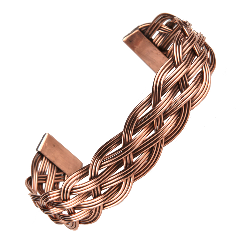 Copper Plait Copper Bracelet - Non Magnetic